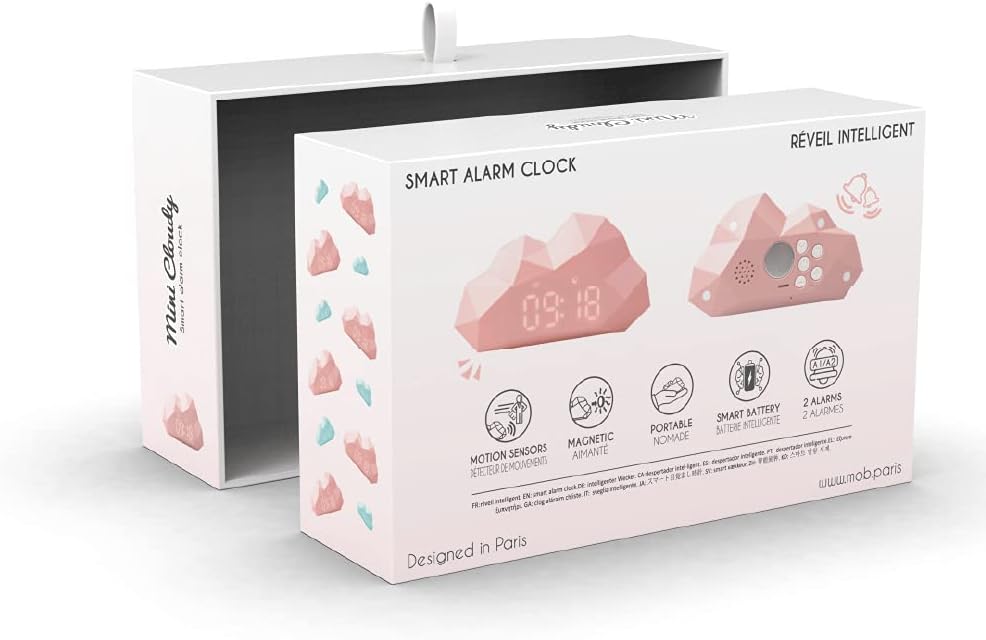 MOB mini cloudy wekker roze – PSikhouvanjou
