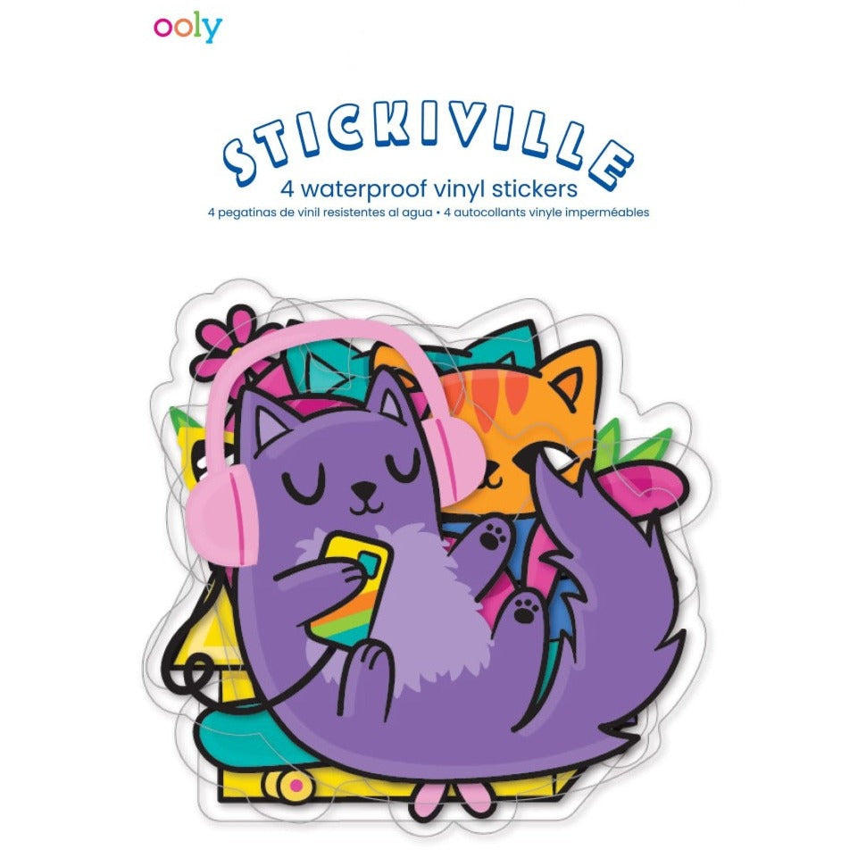 OOLY stickiville stickers Silly Kitties vinyl 4 stks – PSikhouvanjou
